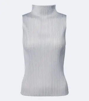 Issey Miyake Basics Pleated Top - Grey