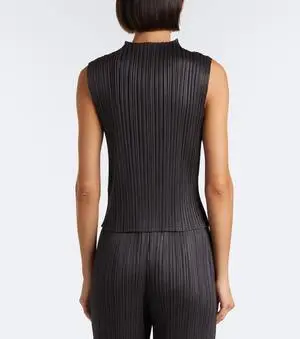 Issey Miyake Sleeveless High Neck Top - Grey