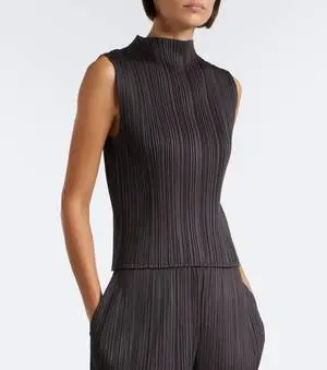 Issey Miyake Sleeveless High Neck Top - Grey