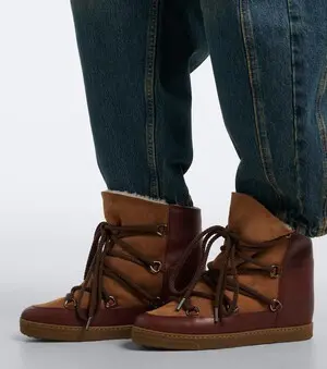 Isabel Marant Étoile Nowles Shearling-lined Leather Snow Boots