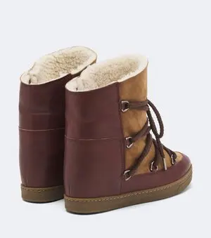 Isabel Marant Étoile Nowles Shearling-lined Leather Snow Boots