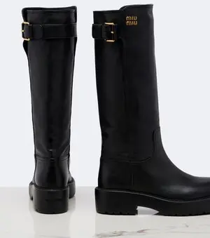 Miu Miu Leather Knee-high Boots
