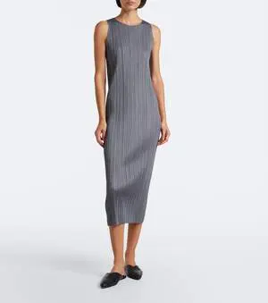 Issey Miyake Basics Pleated Midi Dress