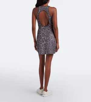 Adidas By Stella McCartney Truepurpose Leopard-print Minidress
