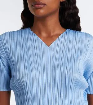 Issey Miyake Monthly Colors: August Pleated Top - Blue