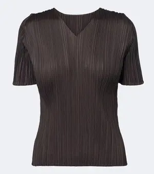 Issey Miyake Monthly Colors: August Pleated Top - Grey
