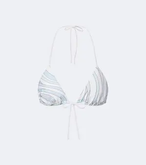 Emilio Pucci Iride Bikini Top - Blue