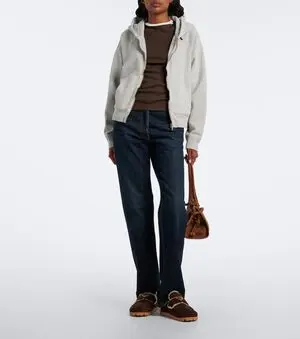 Prada Shearling-lined Suede Mules