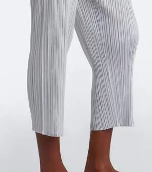 Issey Miyake Basics Cropped Pleated Slim Pants