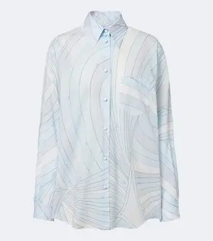 Emilio Pucci Iride Cotton Shirt - Blue
