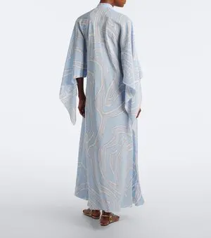 Emilio Pucci Labirinto Silk Crepe De Chine Kaftan