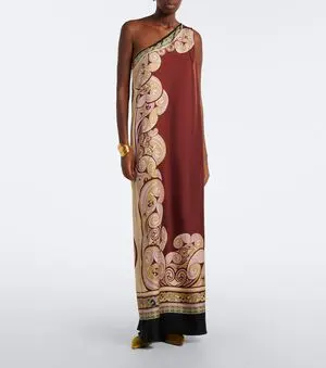 La DoubleJ Kells Printed Silk Twill Maxi Dress