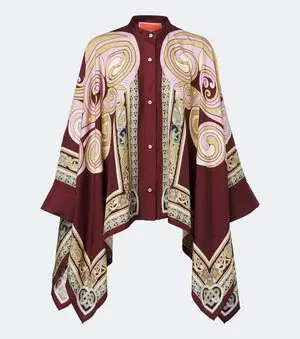 La DoubleJ Foulard Printed Silk Twill Shirt - Multicoloured