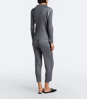 Issey Miyake Basics Cropped Pleated Slim Pants