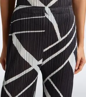 Issey Miyake Fold Line Pleated Wide-leg Pants