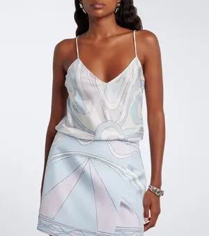 Emilio Pucci Iride Silk Twill Top