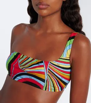 Emilio Pucci Iride One-shoulder Bikini Top