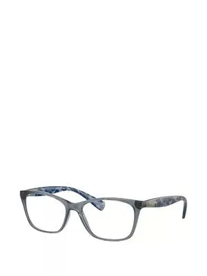 RALPH EYEWEAR Rectangle Glasses With Logo Detail - Blue