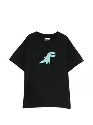 AGNES B. Embroidered Dino T-shirt - Black