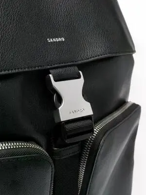 Sandro Buckle-fastening Leather Backpack