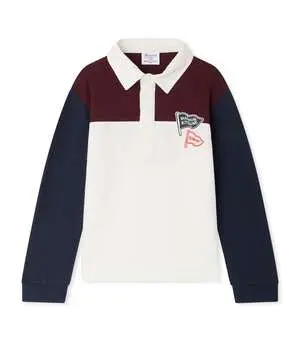 Bonpoint X Maison Kitsuné Cotton Fox Polo Shirt - Navy