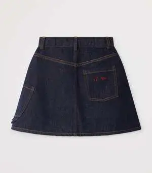 Bonpoint X Maison Kitsuné Embroidered Denim Mini Skirt