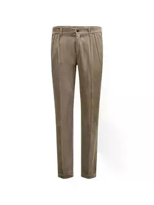 04651 / A TRIP IN A BAG Pleated Corduroy Trousers - Neutrals
