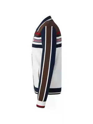 Casablanca Café Culture Monogram-knit Track Jacket