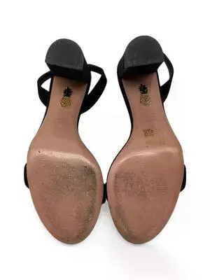 AQUAZZURA Suede Block Heel Sandals