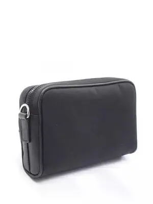 Prada Saffiano Trimmed Tessuto Crossbody Bag