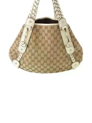 Gucci Small Gg Canvas Horsebit Pelham Shoulder Bag