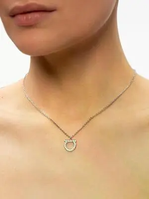 FERRAGAMO Gancini Crystal Pendant Necklace