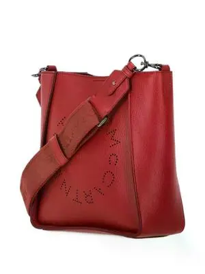 Stella McCartney Perforated Logo Shoulder Bag - Red