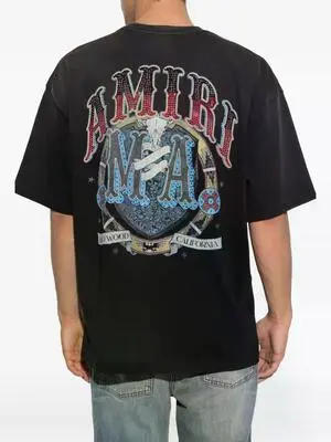 Amiri Crystal-embellished Logo-print T-shirt
