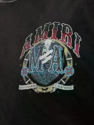 Amiri Crystal-embellished Logo-print T-shirt