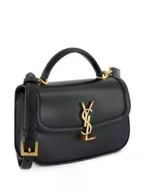 Saint Laurent Cassandre Calf Leather Shoulder Bag - Black