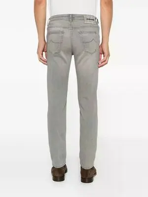 Jacob Cohen Logo-patch Cropped Slim-fit Jeans