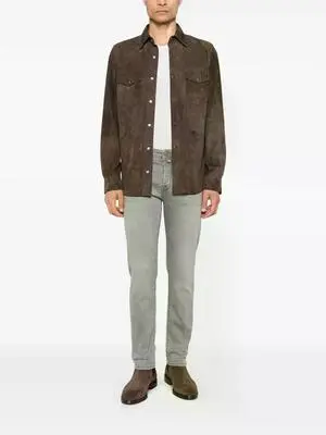 JACOB COHЁN Logo Patch Cropped Slim-fit Jeans