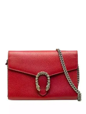Gucci Calfskin Dionysus Wallet On Chain Crossbody Bag - Red