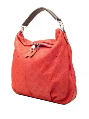 LOUIS VUITTON Monogram Mahina Selene Mm Satchel - Red