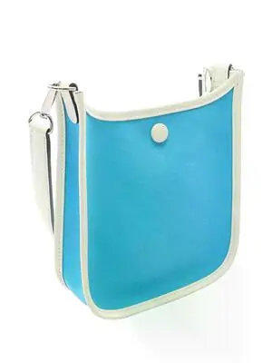 Hermès Toile Officier And Swift Neo Evelyne Crossbody Bag - Blue