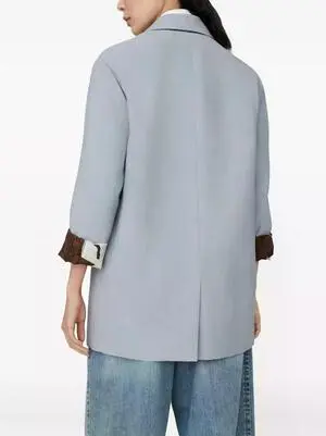Brunello Cucinelli Single-breasted Blazer With Contrasting Cuffs