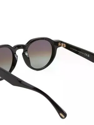 TOM FORD T-logo Round-frame Sunglasses