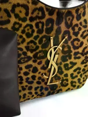 Saint Laurent Medium Icare Leopard-print Tote Bag
