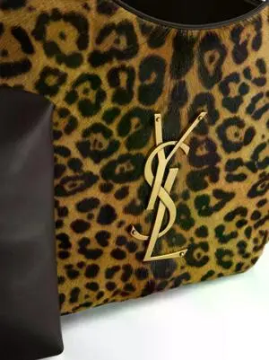 Saint Laurent Medium Icare Leopard Print Tote Bag