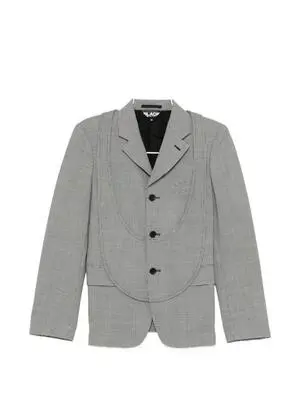 Comme Des Garçons Houndstooth-pattern Panelled Jacket