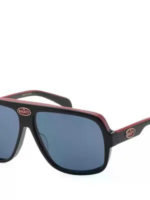 BUGATTI Logo Plaque Aviator Sunglasses