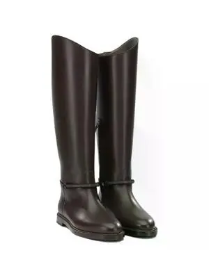 Brunello Cucinelli Monili-embellished Leather Boots