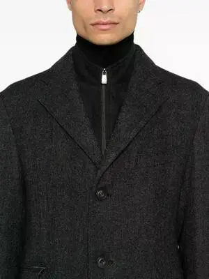 Corneliani Herringbone Single-breasted Coat