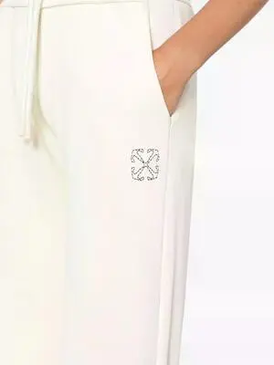 Off-White Cotton Track Pants With Signature Arrows Motif